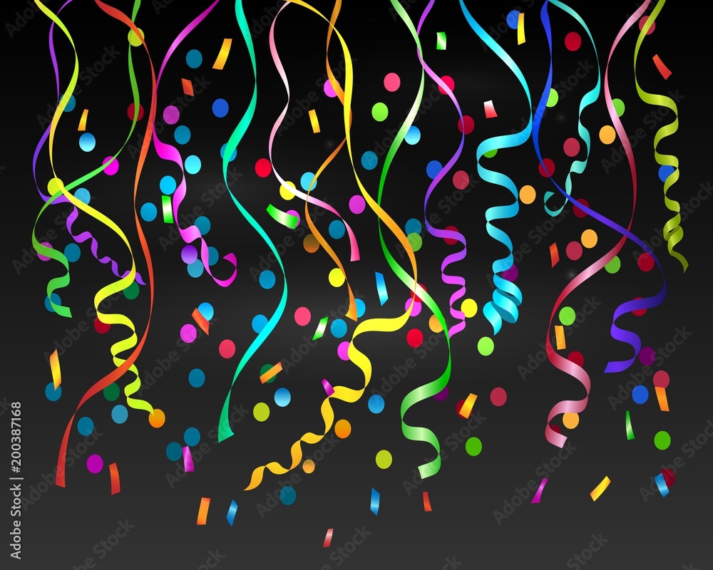 Streamers Black Background