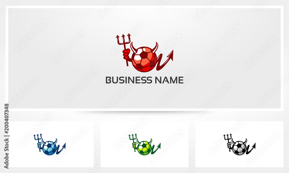 Devil Logo Football