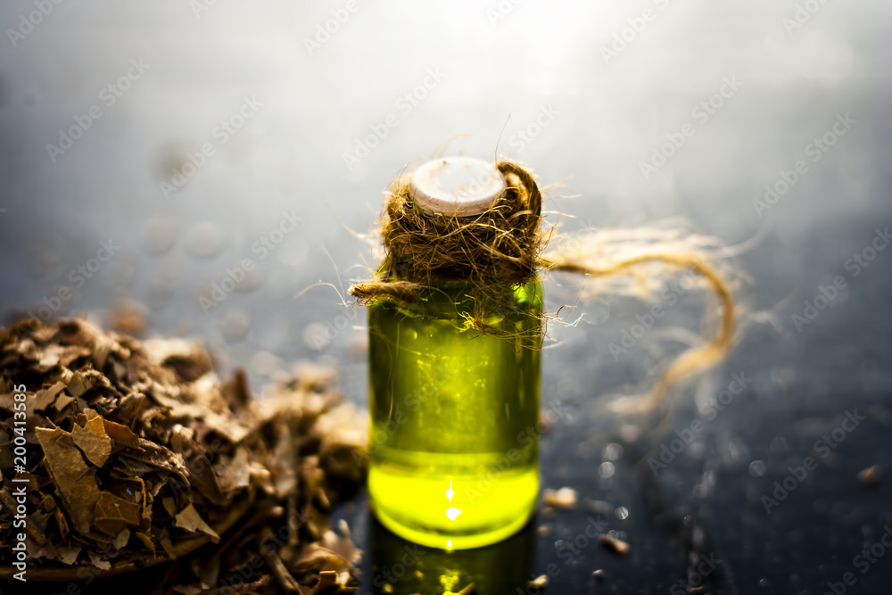 Close up of extracted beneficial oil of guava for weight loss, anti ...