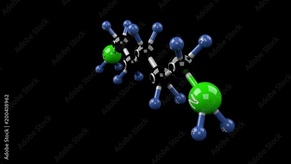 Stockvideo Cadaverine molecule. Molecular structure of cadaverine, foul ...