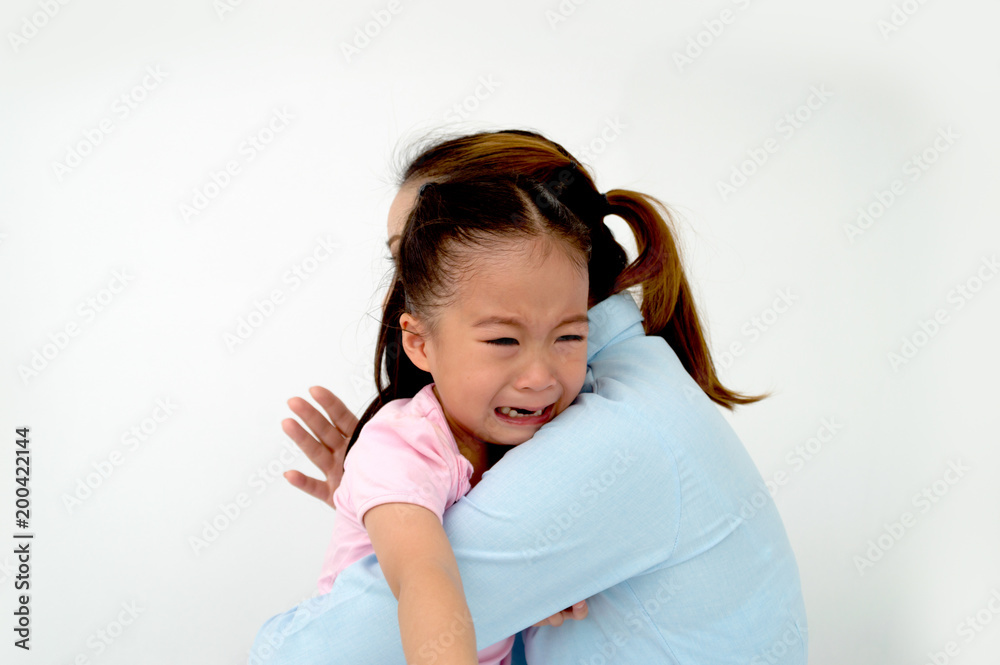 Boy Hugging Crying Girl