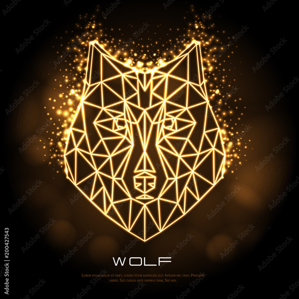 Hipster Triangle Wolf