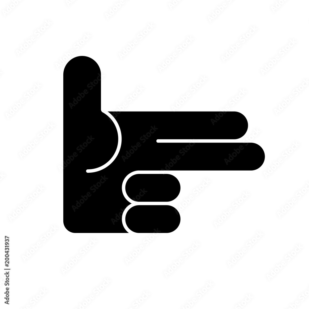 Finger gun isolated. Hand weapon. vector illustration Stock Vector ...