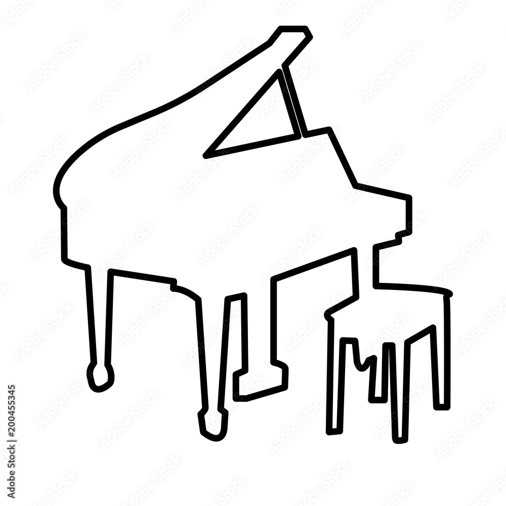Grand Piano Outline