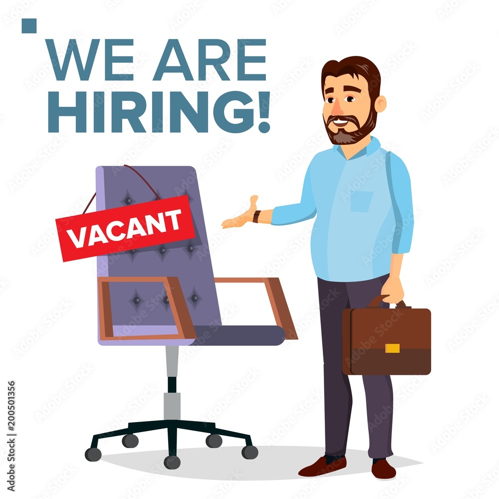 Recruitment Process Vector. Human Resources. Businessman Choice Of ...