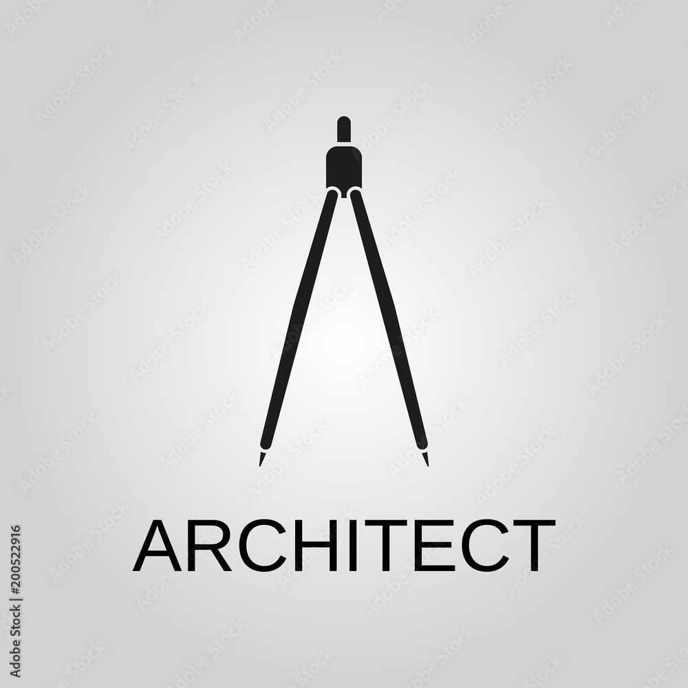 Architect icon. Architect symbol. Flat design. Stock - Vector ...