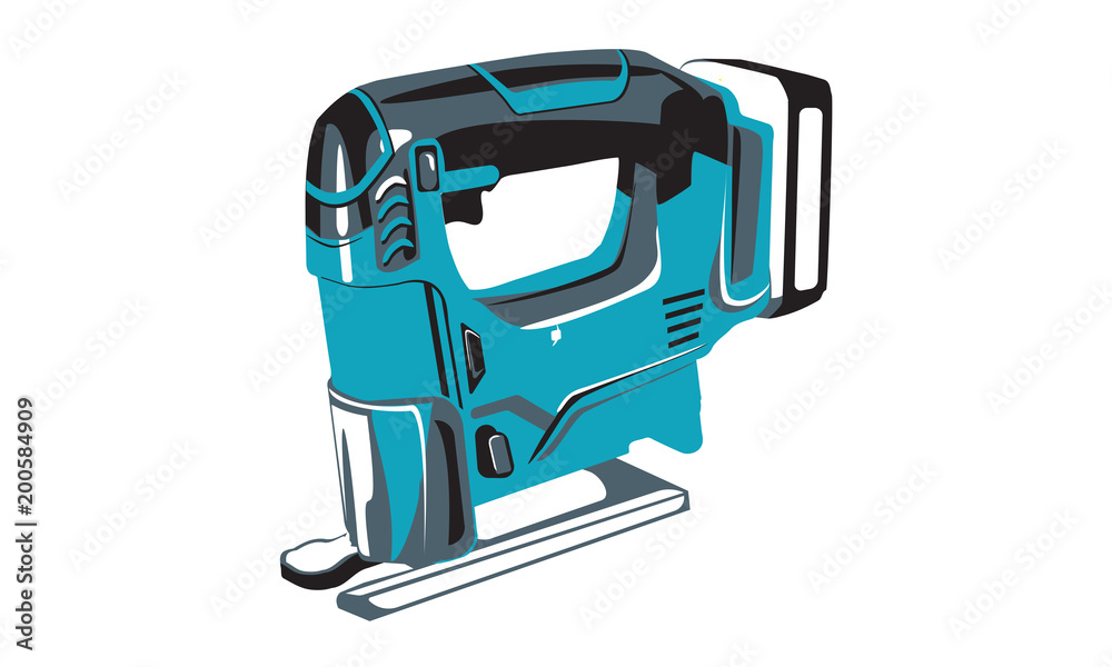 electric saw Stock Vector | Adobe Stock