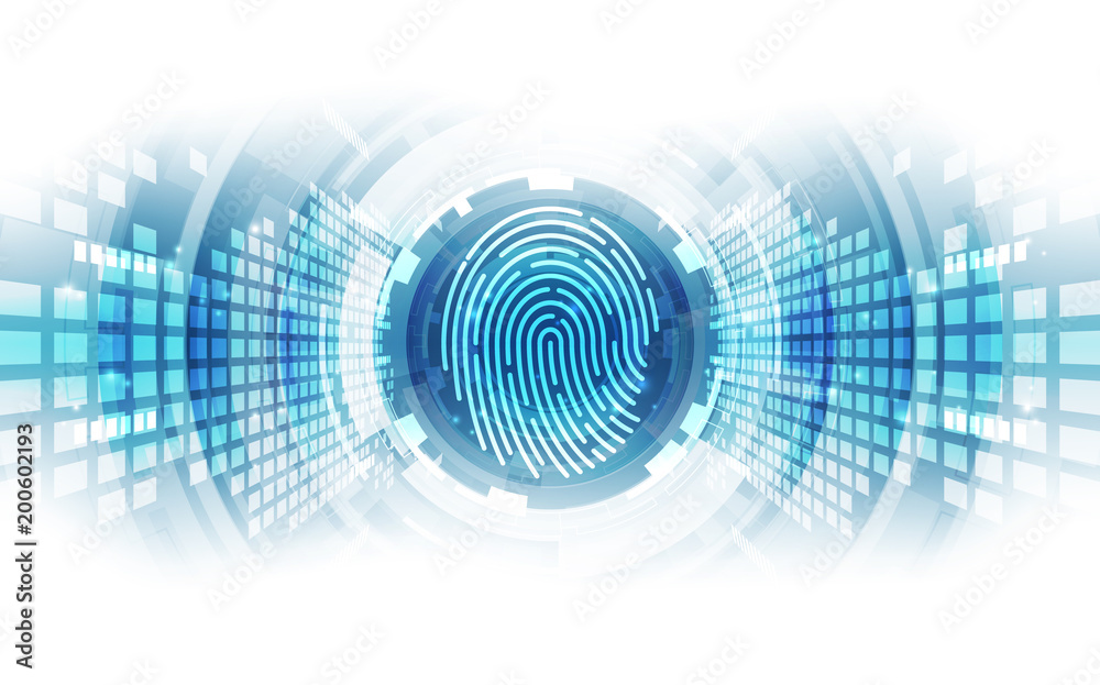 Fingerprint integrated in a printed circuit, releasing binary codes ...