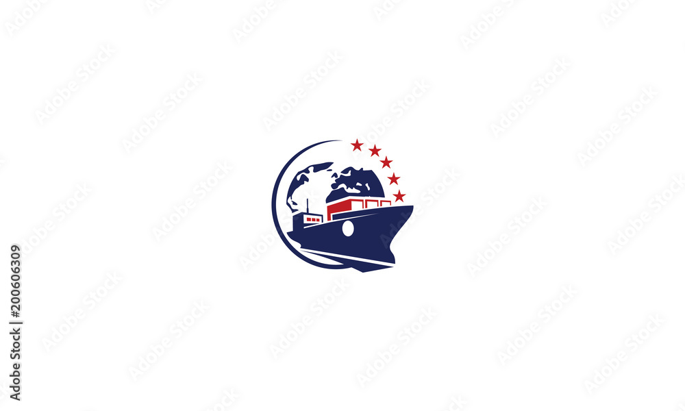 ship, tanker, freighter, sea, global, international, emblem symbol icon ...