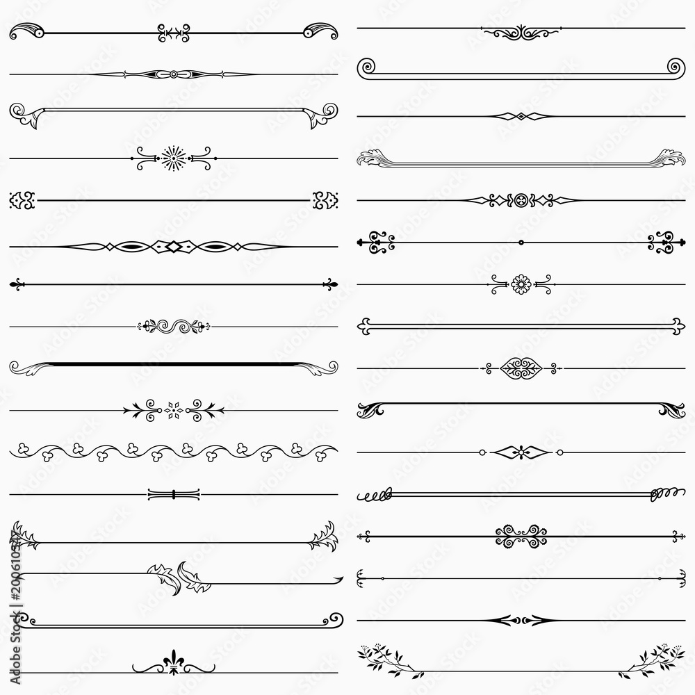 Set of short dividers Stock Illustration | Adobe Stock