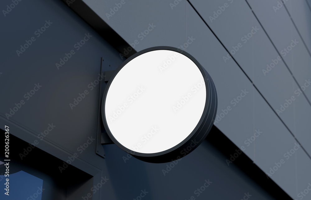 Blank, outdoor signage, signboard mockup, sign. 3d rendering Stock ...