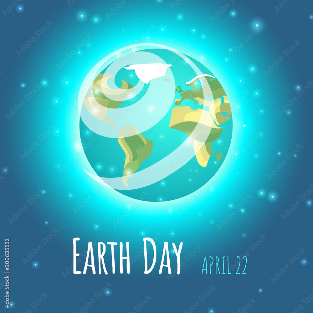 World Earth Day poster, banner, logo design. Vector illustration Stock ...
