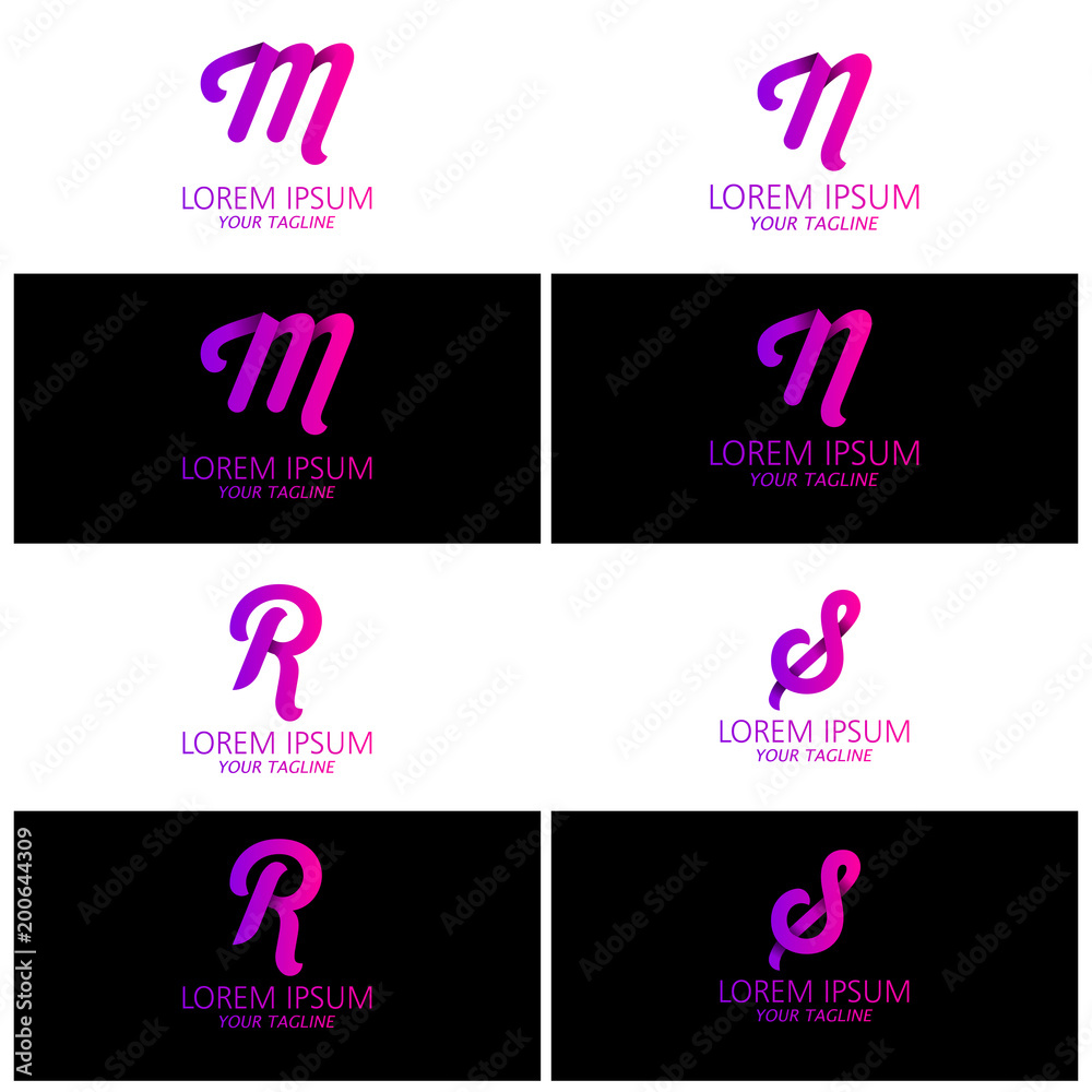 Letter alphabets logo emblem Stock Vector | Adobe Stock