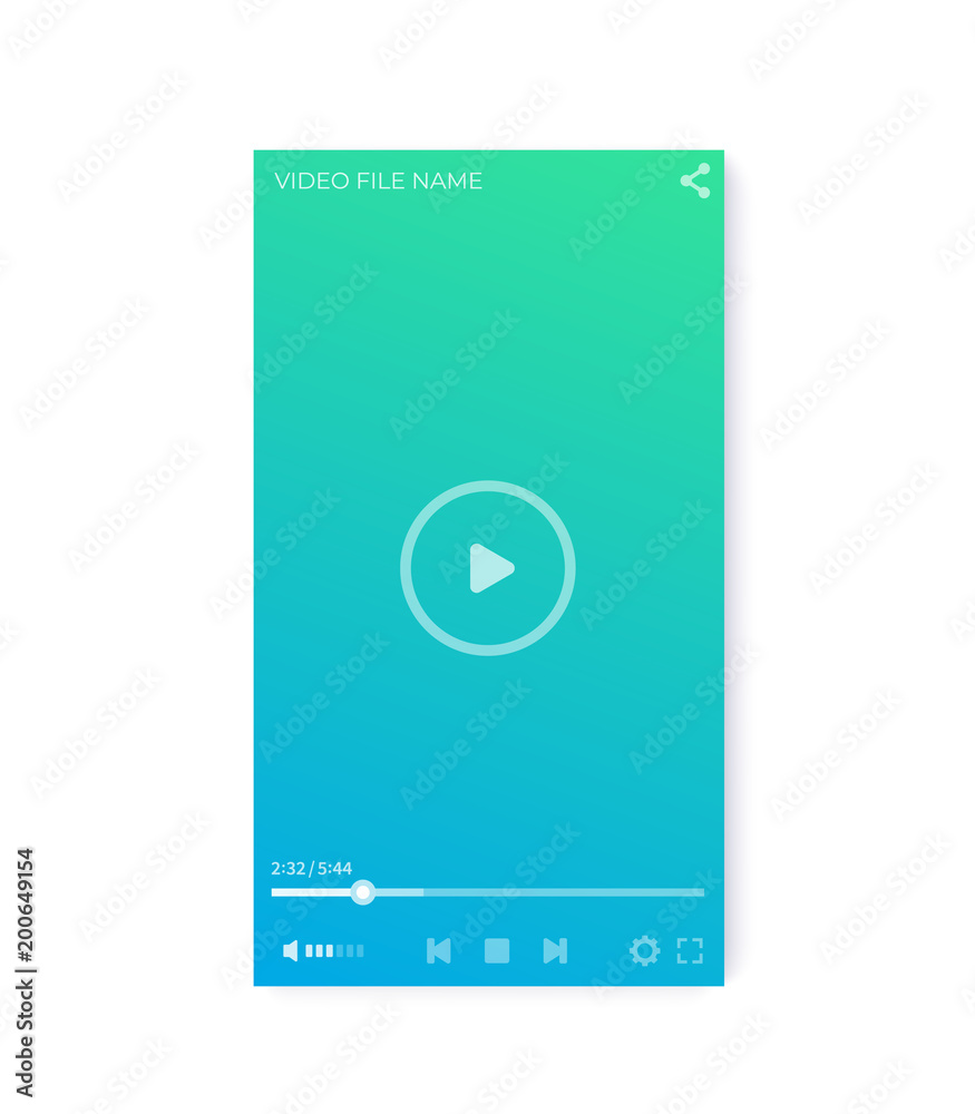 Video Player Interface Vector