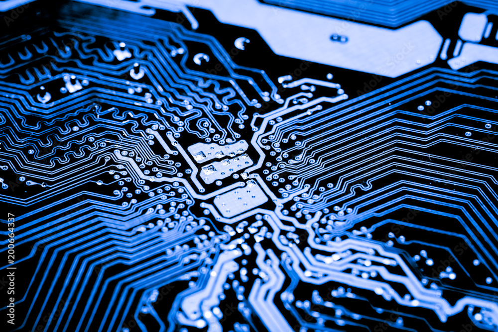Abstract,close up of Mainboard Electronic computer background. (logic ...