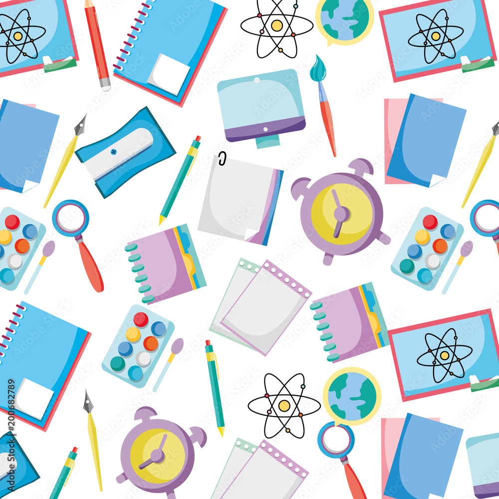 education school tools background design Stock 벡터 | Adobe Stock