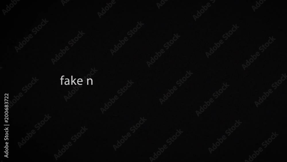 Vidéo Stock fake news, text typing on laptop screen, 4K seamless loop ...