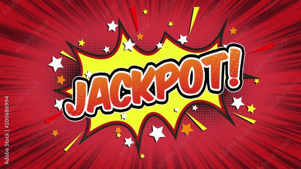 Jackpot Word Retro Cartoon Comic Bubbles Popup Style Expressions ...