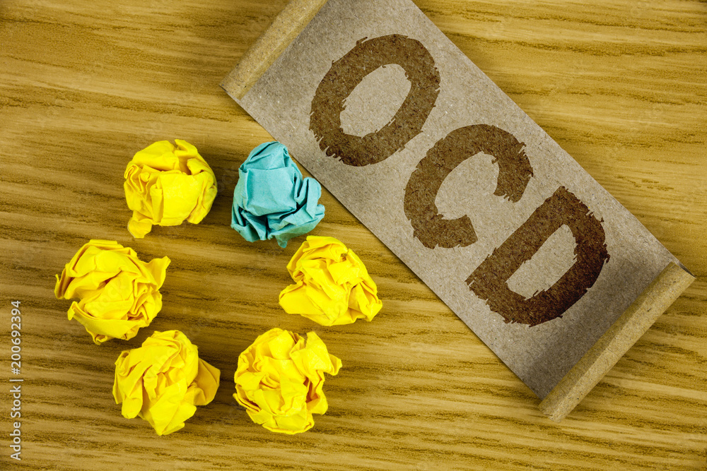 Text sign showing Ocd. Conceptual photo Obsessive Compulsive Disorder ...