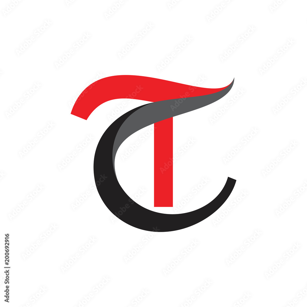 TC letter logo Stock Vector | Adobe Stock