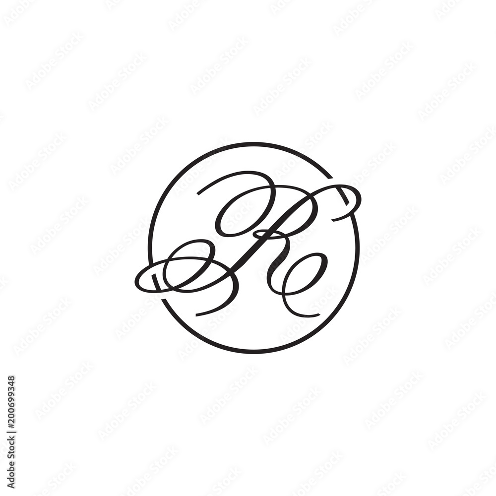 Letter R Script Designs