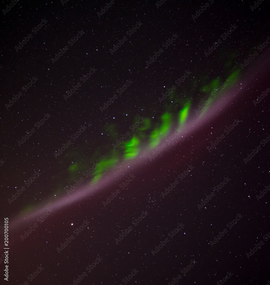 The Northern Lights and atmospheric phenomenon 'STEVE' which appears as ...