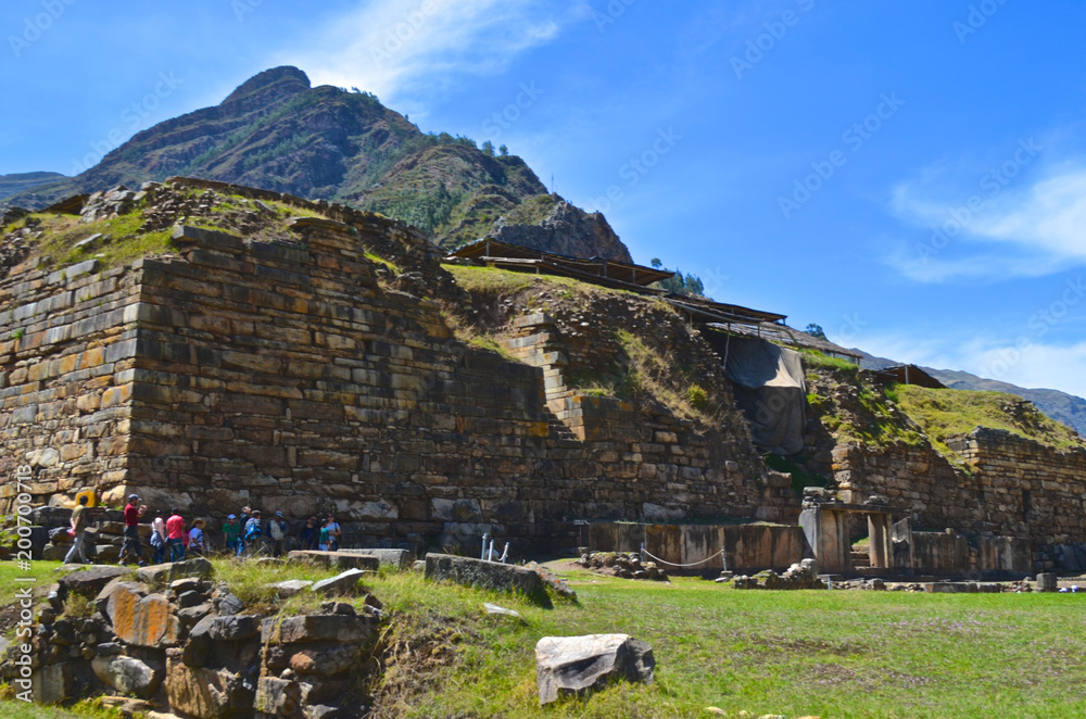 Chavin de Huantar temple complex, Ancash Province, Peru Stock Photo ...