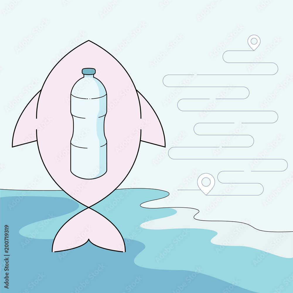 Plastic waste in the sea come from land, enter marine food webs. People ...