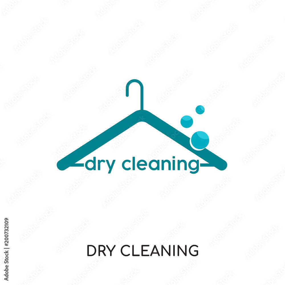 dry cleaning logo isolated on white background for your web, mobile and ...