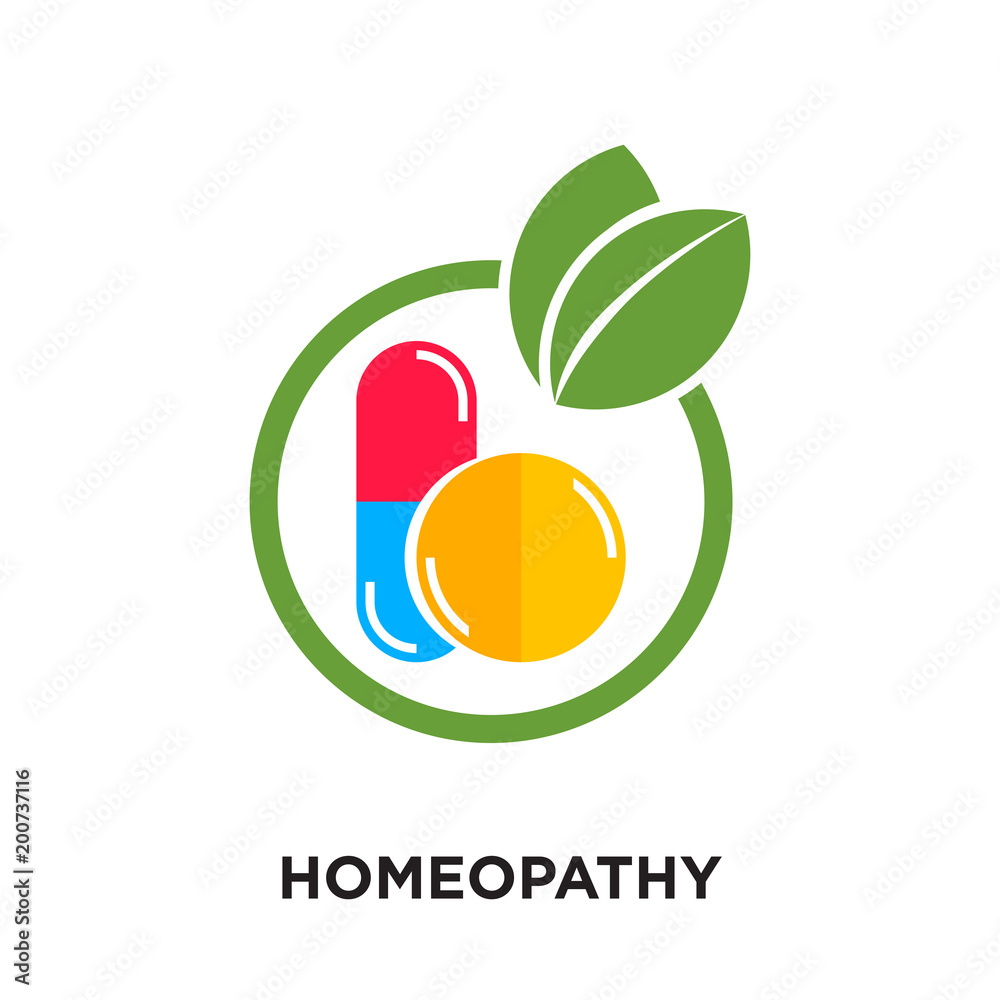 homeopathy logo isolated on white background for your web, mobile and ...