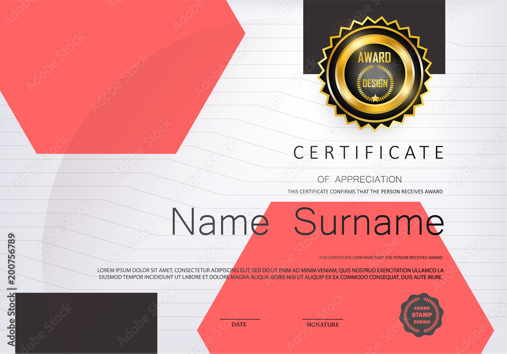Qualification Certificate of appreciation design. Luxury vip and modern ...