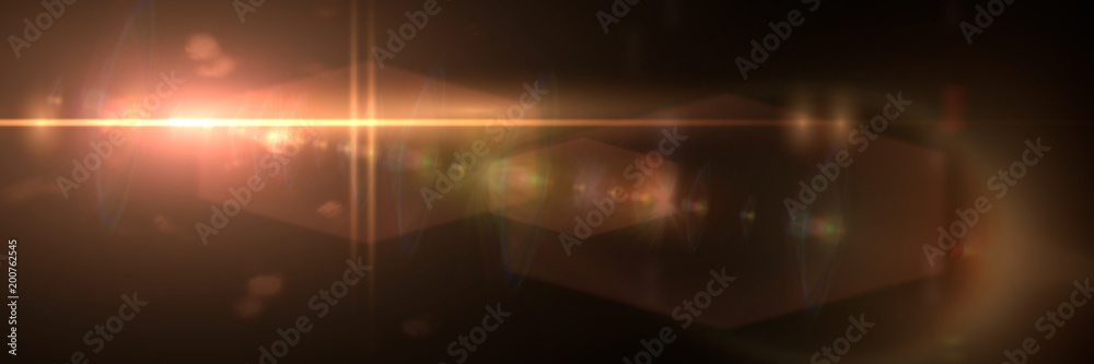 intense golden lens flare effect overlay banner texture with hexagonal ...