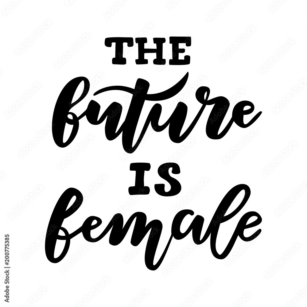 Vector illustration of hand drawn brush lettering quote The Future Is ...
