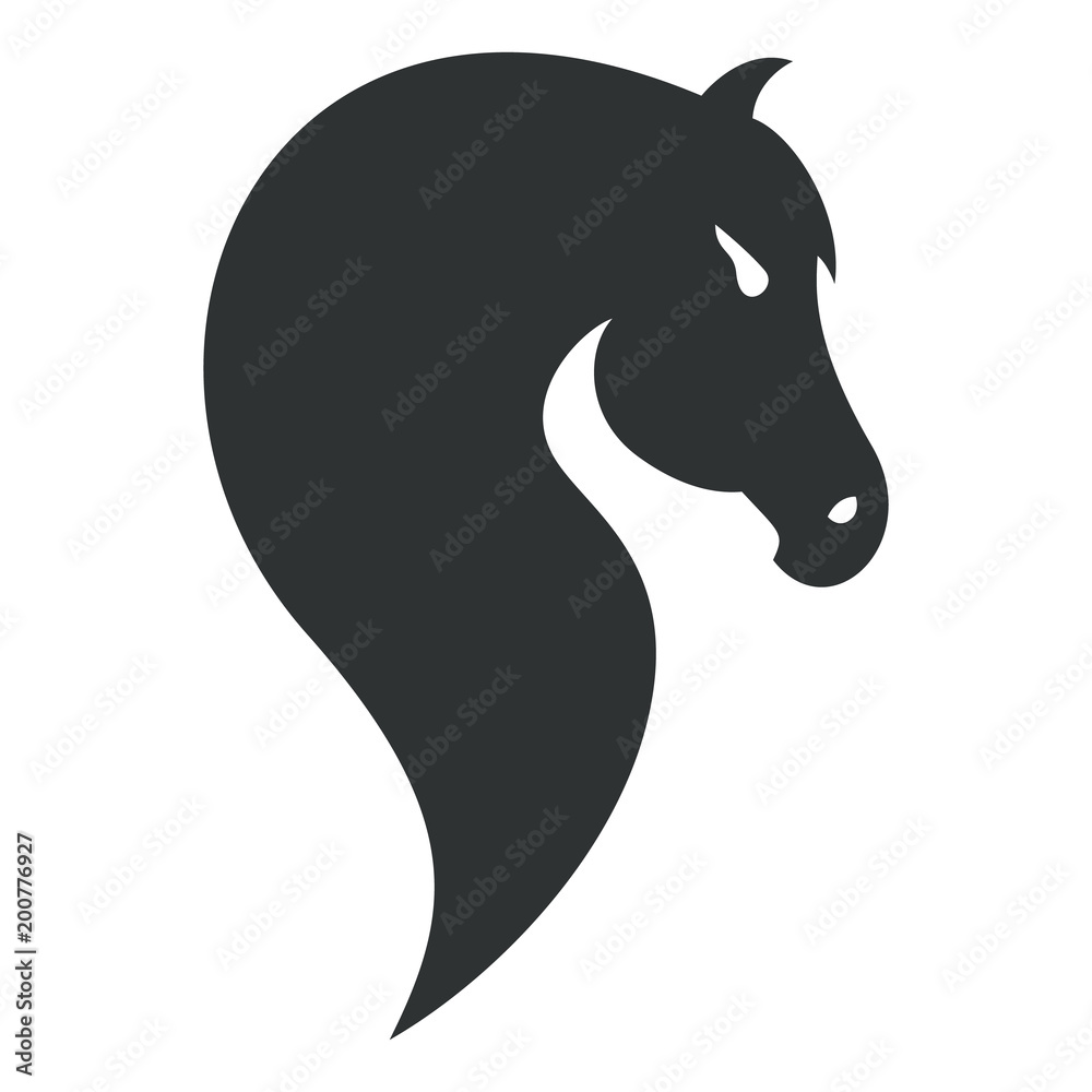 Pferdekopf als Symbol Stock Vector | Adobe Stock