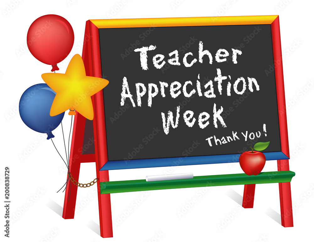 Teacher Appreciation Week, first full week of May, thank you, stars ...