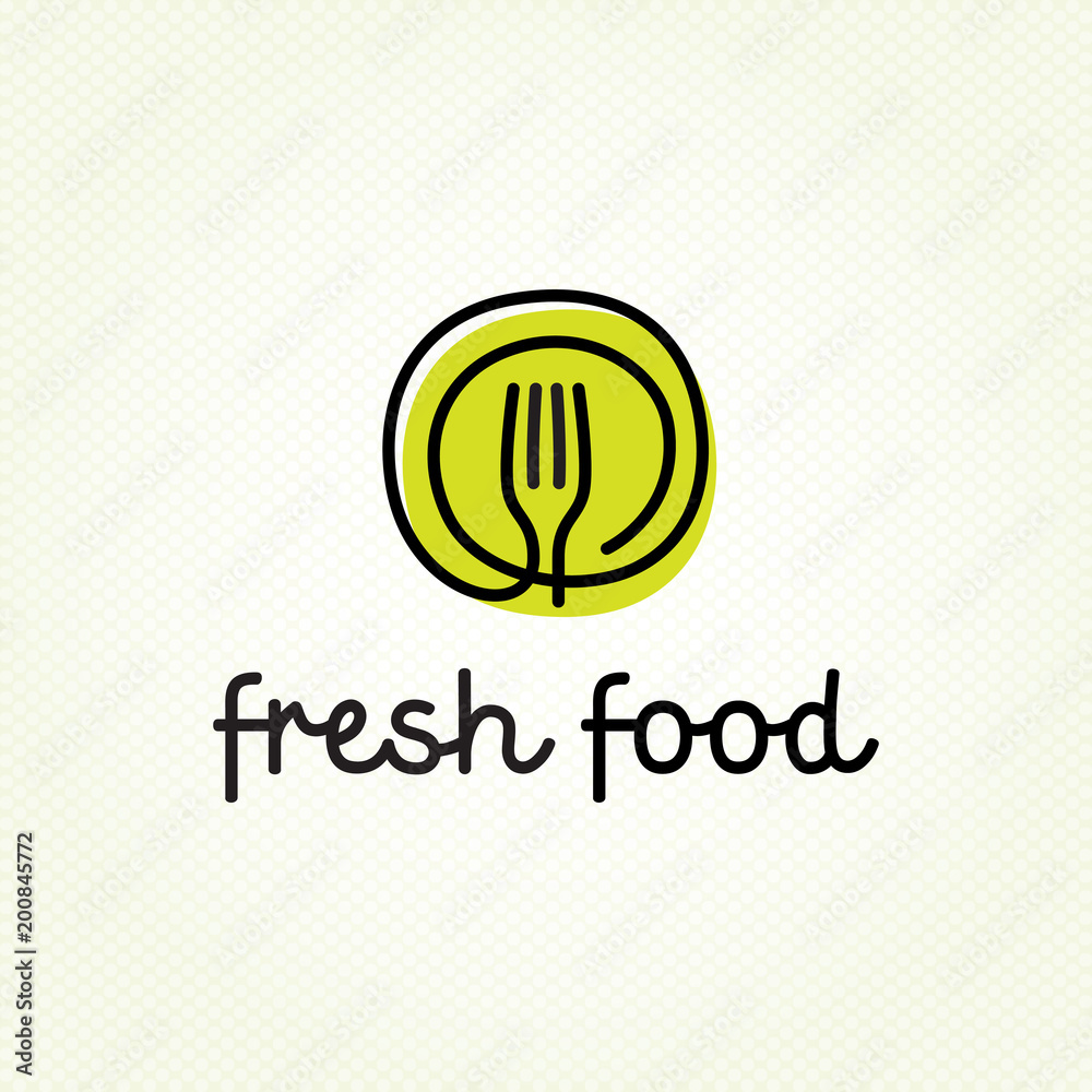 Vector Fresh Food Logo Template Stock Vector | Adobe Stock