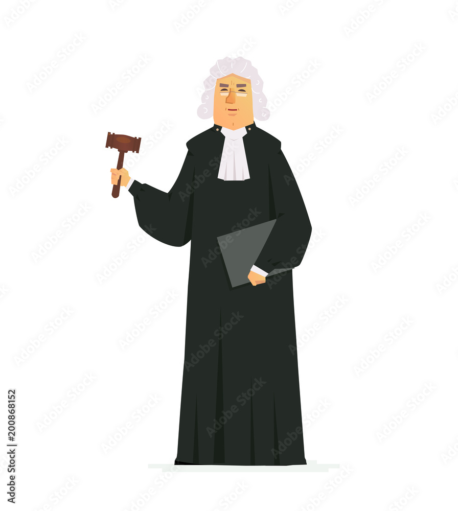 Judge - modern vector cartoon people characters illustration Stock ...