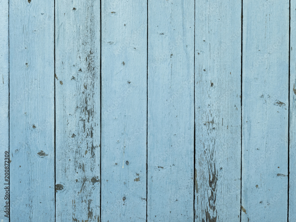 Distressed Blue Painted Wood