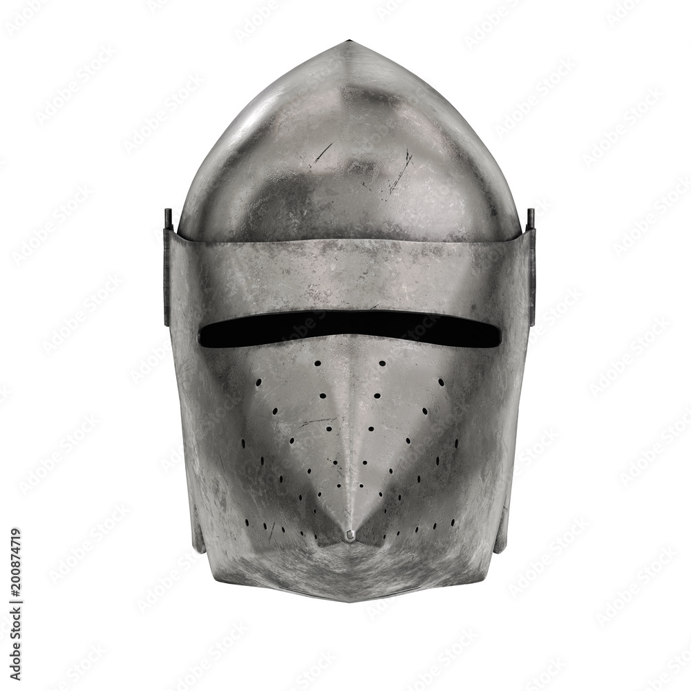 Medieval Helmets Front View