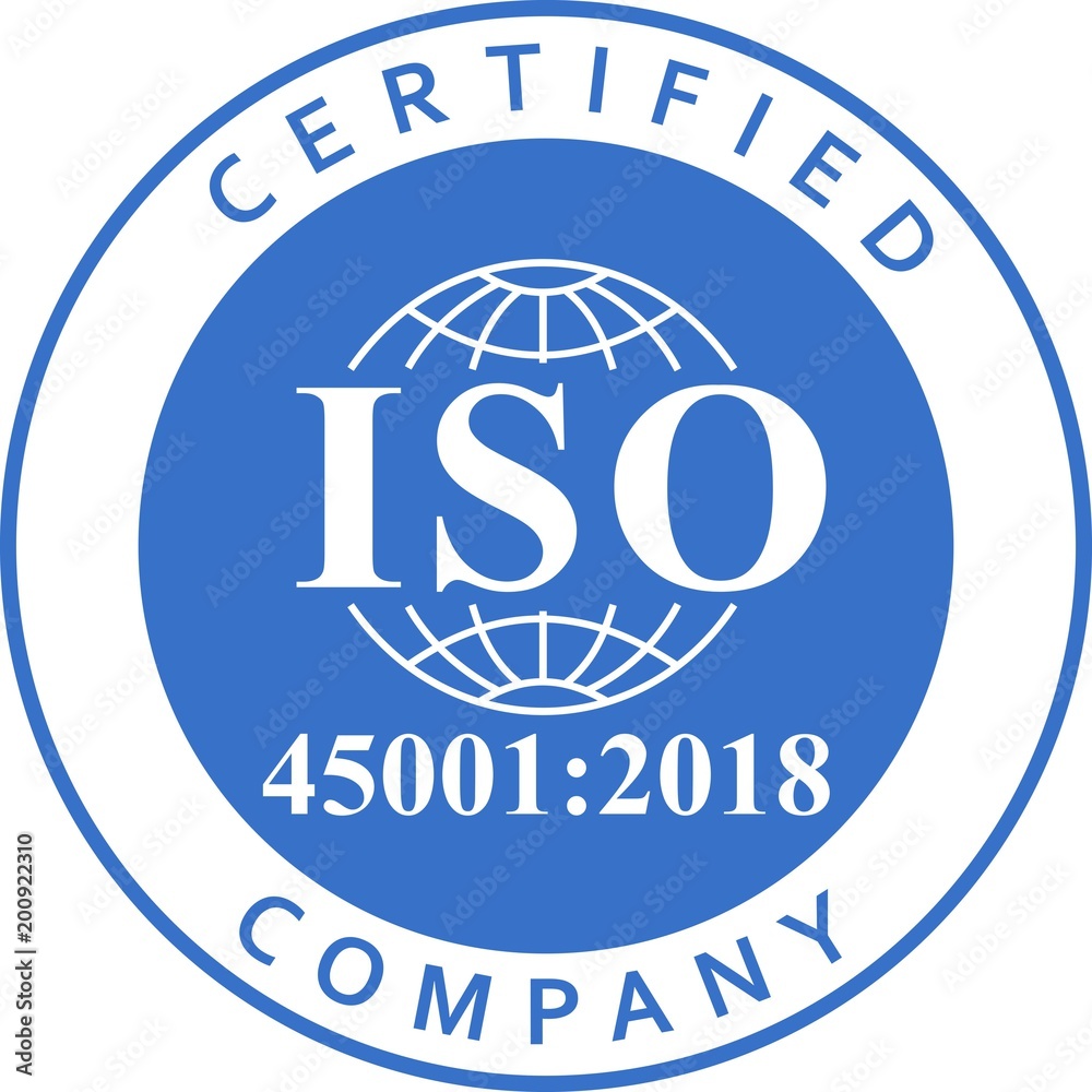 ISO 45001 norm Occupational health and safety blue icon Stock Vector ... ISO 45001 norm Occupational health and safety blue icon Stock Vector ...