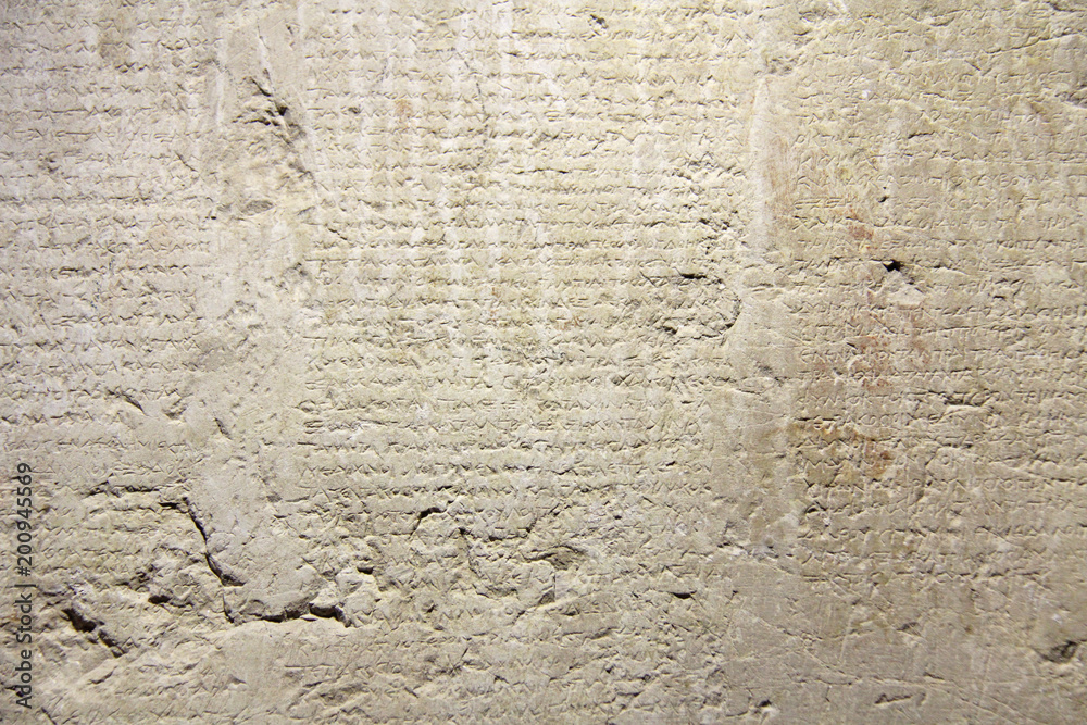 Ancient and Old Historical Antique Greek Text on Clay Tablets. Finds in ...