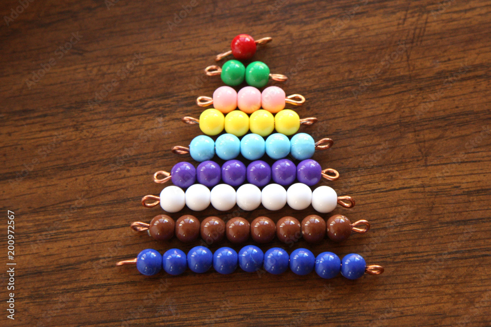 Montessori Bead Stair Stock Photo | Adobe Stock