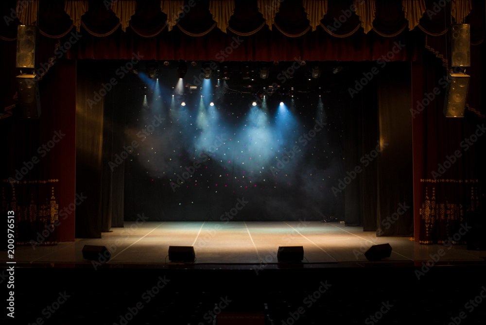 Empty Stage With Crowd