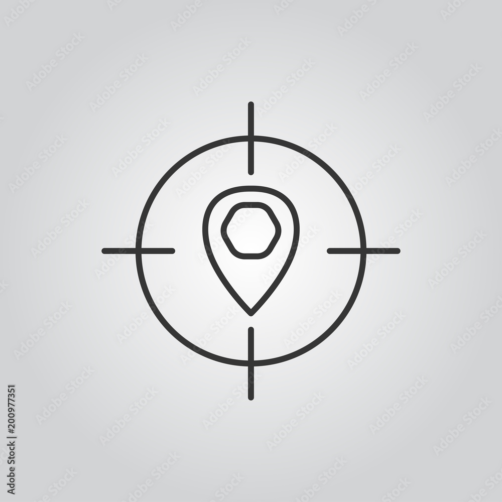 Target Location icon Stock Vector | Adobe Stock