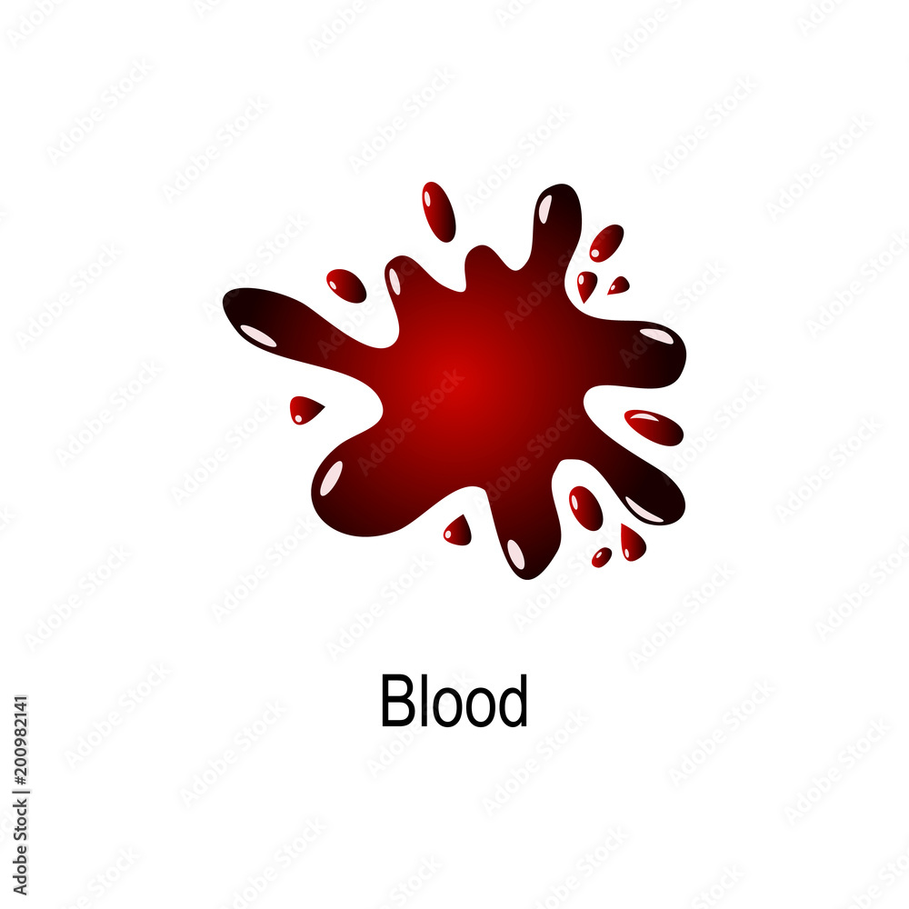 pool of blood icon. Element of colored splash illustration. Premium ...
