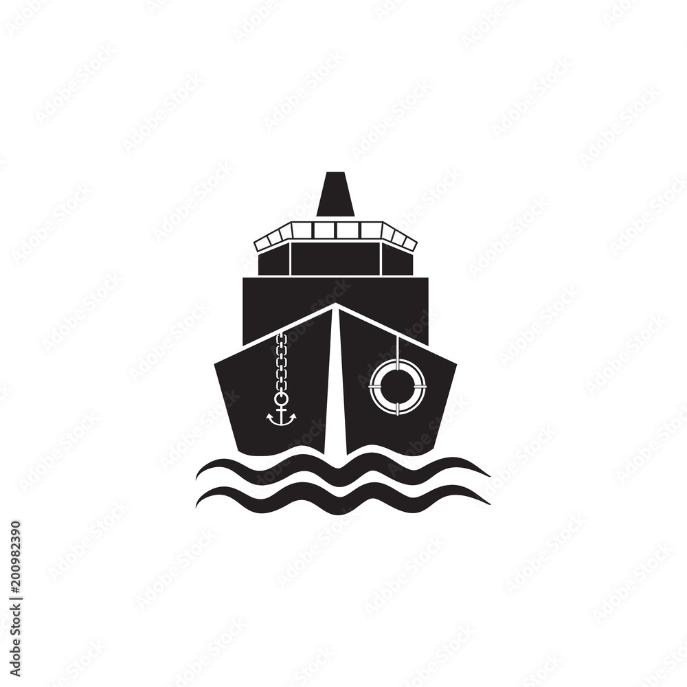 ship front view icon. Element of ship illustration. Premium quality ...