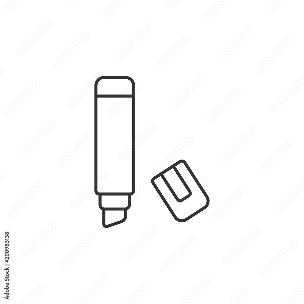 The marker. Highlighter symbol. icon. Simple element illustration. The ...
