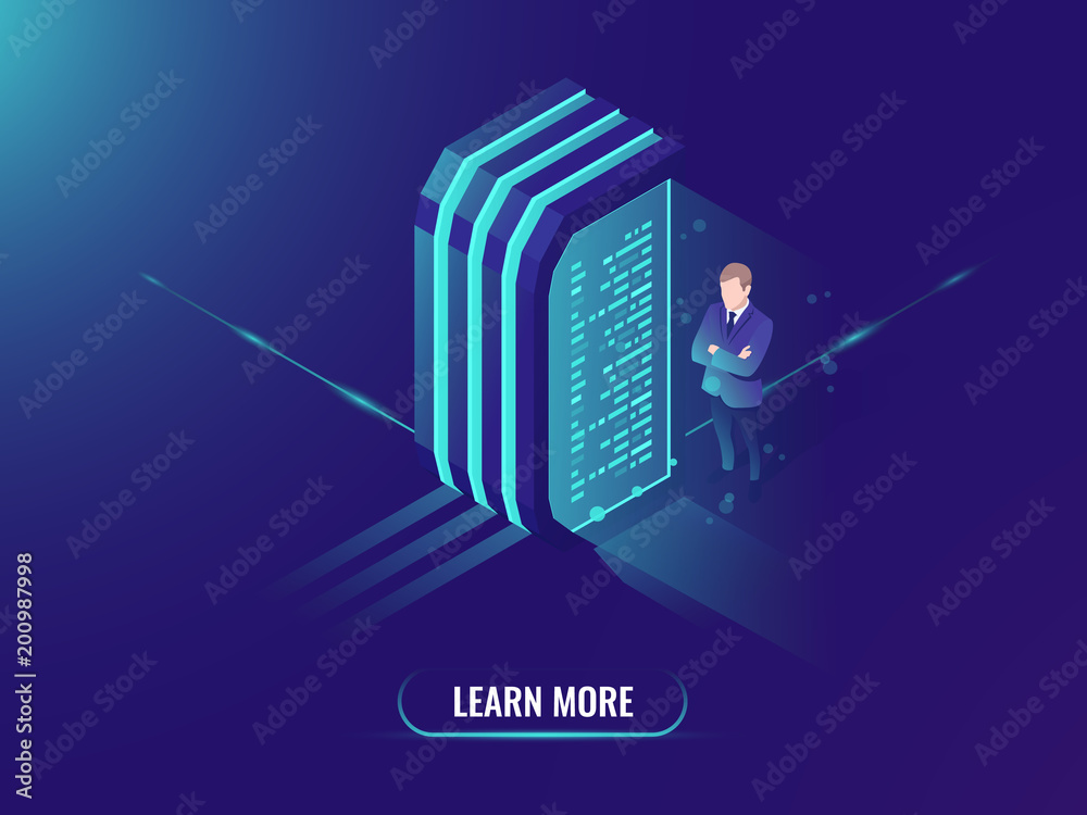 Data processing and information management, data science concept ...