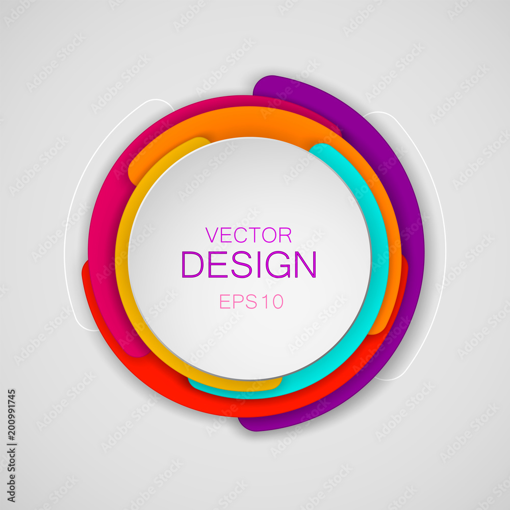 Abstract Colorful Circle Background For Banner Design Circular Colored
