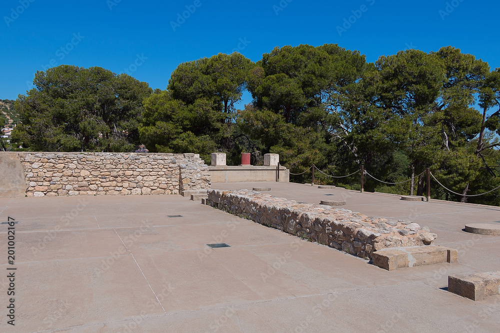 The ruins of the ancient Greek city. The Minoan civilization of Crete ...